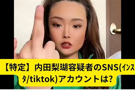 特定内田梨瑚容疑者のSNS ｲﾝｽﾀ tiktok アカウントは 日々の一滴