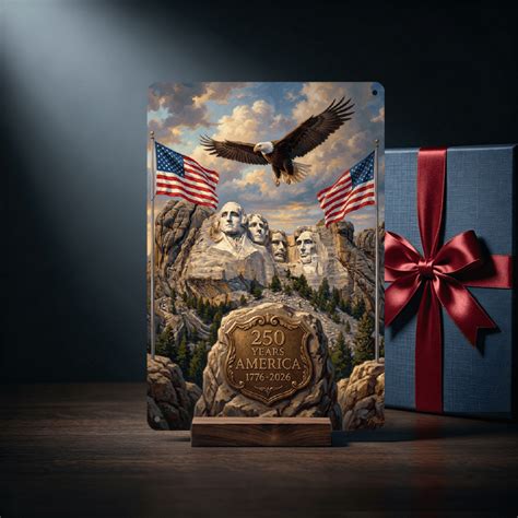2d Flat Decoration Metal Sign 8x12 Inch Plaque Celebrate Usa 250th