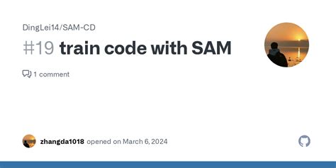 Train Code With Sam Issue Dinglei Sam Cd Github
