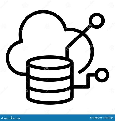 Computing Storage Data Icon Outline Style Stock Vector Illustration Of Thin Management