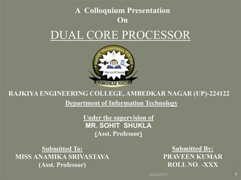 Dual Core Processor Pptx