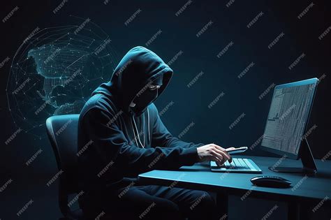 Darkweb Darknet And Hacking Concept Hacker With Cellphone Man Using