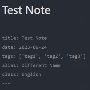 How To Use YAML Front Matter In Obsidian WunderTech