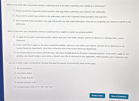 Solved Which Is The Most Clear And Precise Sentence Explaining What To Do Before Submitting New
