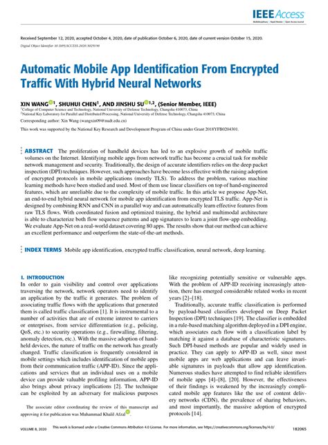 Pdf Automatic Mobile App Identification From Encrypted Traffic With