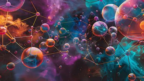 Atoms Bonding To Form Molecules With Atoms Depicted Stock Illustration Illustration Of