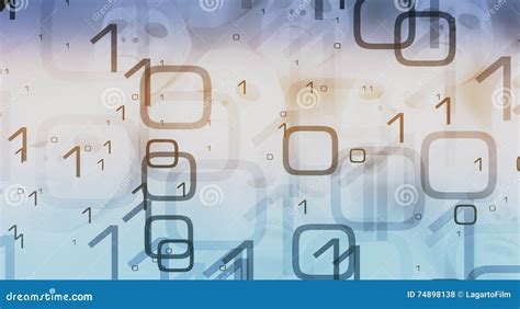Abstract Binary Code Cyber Security Stock Illustration Illustration