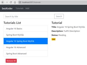 Angular 16 Spring Boot MySQL CRUD Example BezKoder