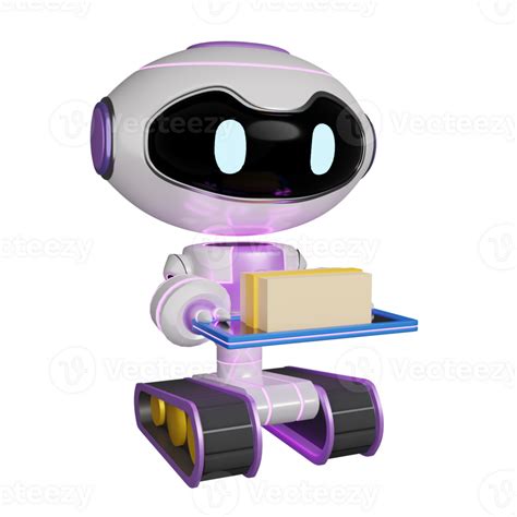 Robot Automation Delivery Package 3d Render Ai Robot Illustration 26797640 Png