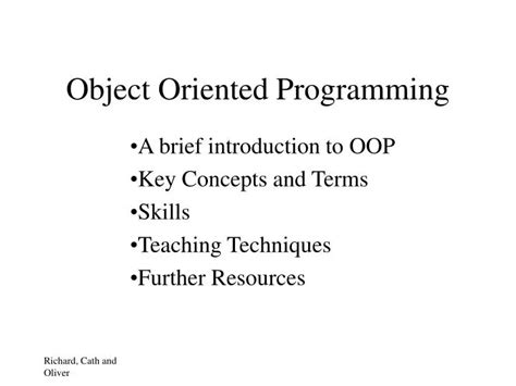 Ppt Object Oriented Programming Powerpoint Presentation Free