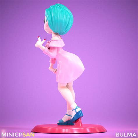 👗 Bulma Pretty In Pink Dress Dragon Ball Figure 3d Printing・ 3d