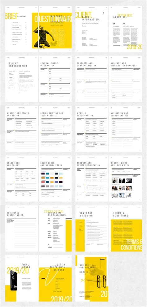 Web Brief And Questionnaire Template Web Design Questionnaire Template Website Design