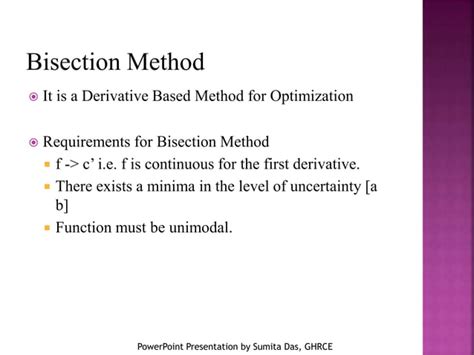 Numerical On Bisection Method PPT Numerical On Bisection Method PPT