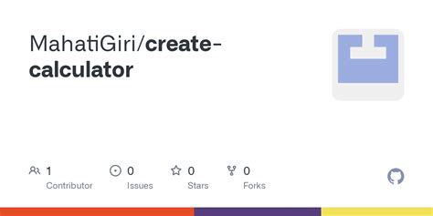 Github Mahatigiricreate Calculator