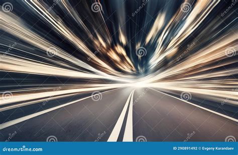 Dynamic Road Perspective With Motion Stock Illustration Illustration Of Asphalt Forward