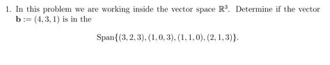 Solved In This Problem We Are Working Inside The Vector Chegg