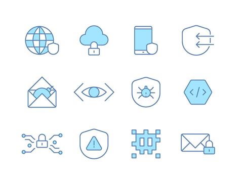 Set Of Cyber Security Application Icons 52524621 Vector Art At Vecteezy