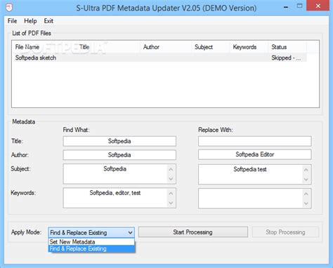 S Ultra Pdf Metadata Updater Download Softpedia