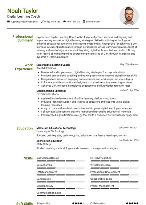 9 Digital Learning Coach Resume Examples And Templates For 2024 Best Tips Resumedesign Ai