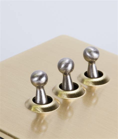 Toggle Light Switch 3 Toggle Gold Silver Designer Switch