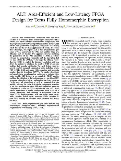 Altarea Efficientandlow Latencyfpgadesignfortorusfully