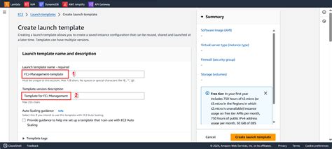 create launch template deploying fcj management application with