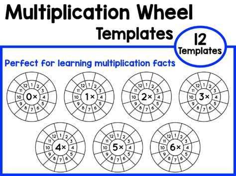Blank Multiplication Wheels 0 12 Printable Times Tables Templates For Ks1 And Ks2 Commercial