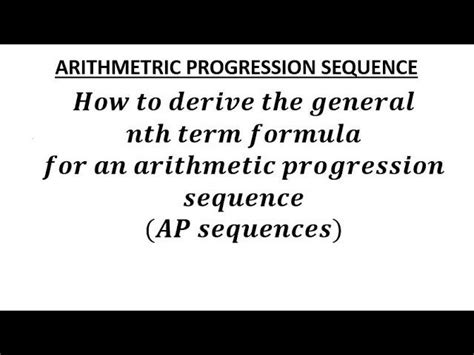 Uchechukwu Onwuasoanya Coren Mnse On Linkedin How To Derive The General Nth Term Formula For