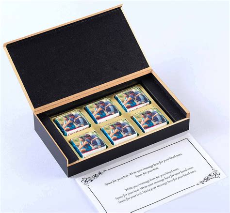 Photo Printed On Wrapper And Box Of Chocolates Choco Manualart