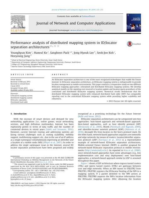 Pdf Performance Analysis Of Distributed Mapping System In Idlocator