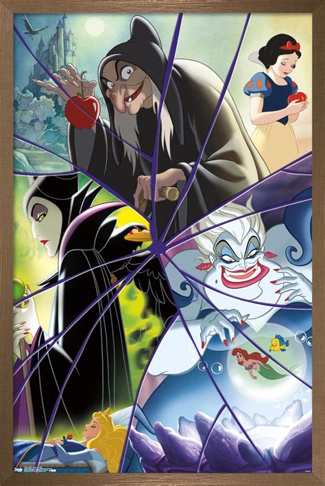 Disney Villains Collage Wall Poster 22375 X 34 Framed