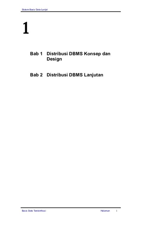(DOC) F0 31 Bab 1 Distribusi DBMS Konsep dan Design Bab 2 Distribusi ...