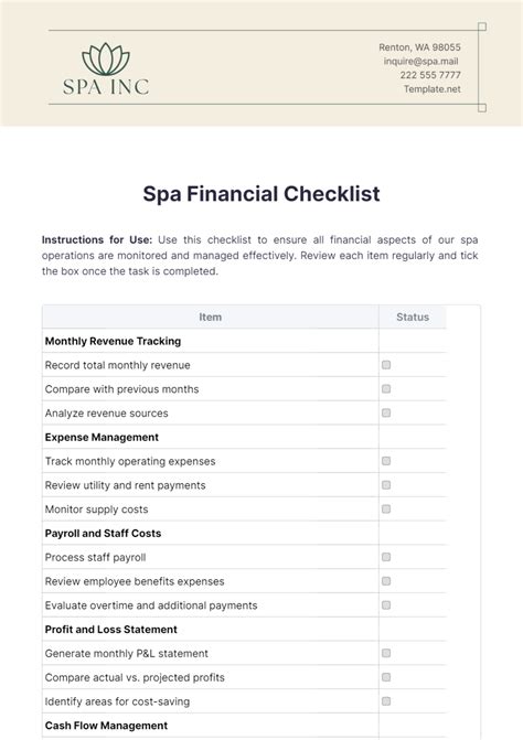 Free Accounting Checklist Templates Editable And Printable