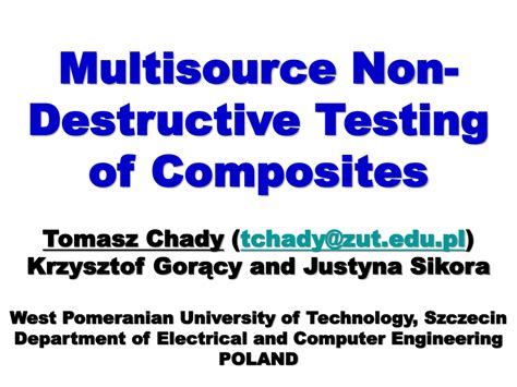 Pdf Multisource Non Destructive Testing Of Composites