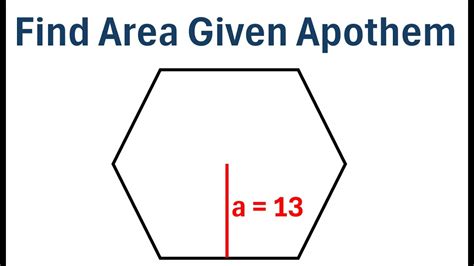 How To Find Area Of Regular Polygon Given Apothem Youtube