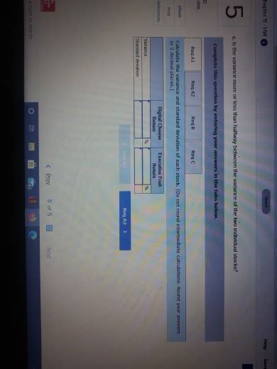 Solved Calculate The Variance And Standard Deviation Of Each Chegg