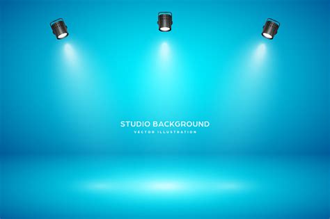 스포트라이트 효과와 빈 파란색 스튜디오 추상적 인 배경 제품 쇼케이스 배경 가정의 방에 대한 스톡 벡터 아트 및 기타 이미지