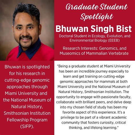 Miami University Gradschool On Linkedin Congratulations To Bhuwan