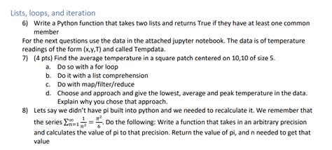 solved a lists loops and iteration 6 write a python