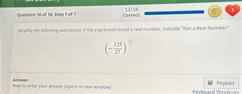 solved question 16 ﻿of 16 ﻿step 1 ﻿of