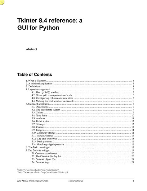 SOLUTION Tkinter 8 4 Reference A Gui For Python 2010 Studypool