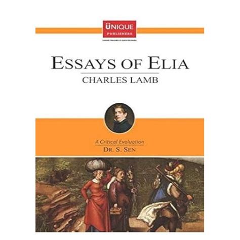 Essays Of Elia By Dr S Sen And Charles Lamb Latest Edition Unique