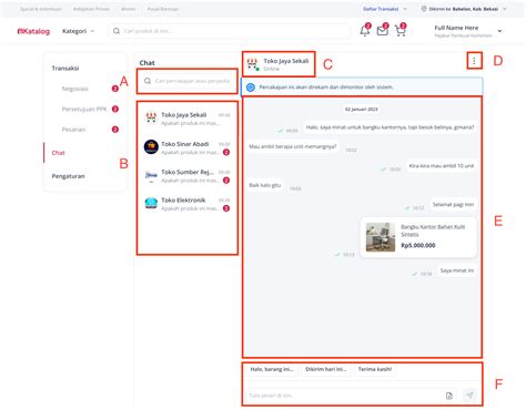 Bagian Dan Fungsi Fitur Chat Pusat Bantuan Inaproc