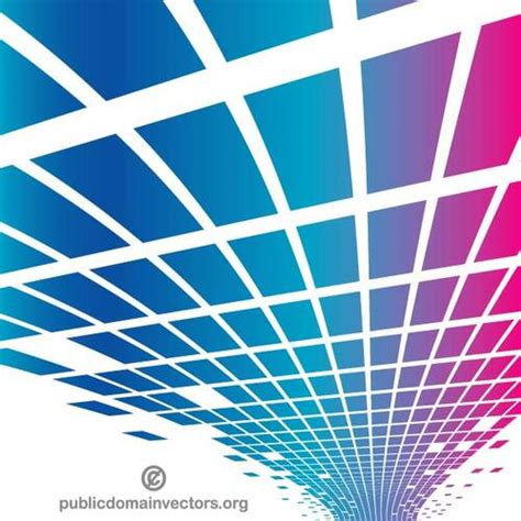 Colored Tiles In Perspective View Public Domain Vectors