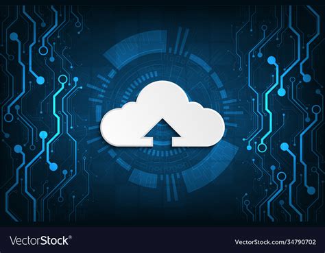 Cloud For Uploading Data Royalty Free Vector Image
