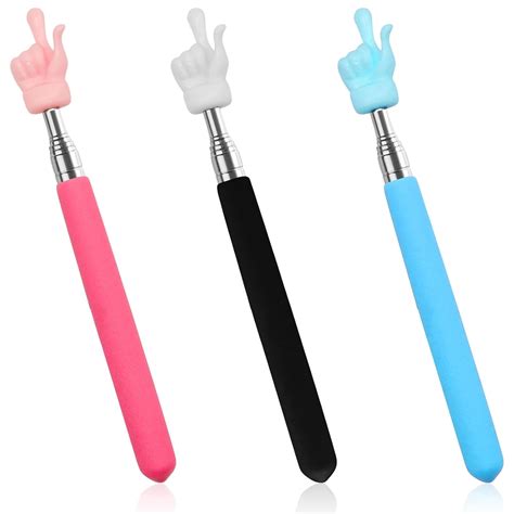 3 Pcs Telescopic Teachers Pointer Mini Hand Pointers Finger Pointer Stick Classroom And