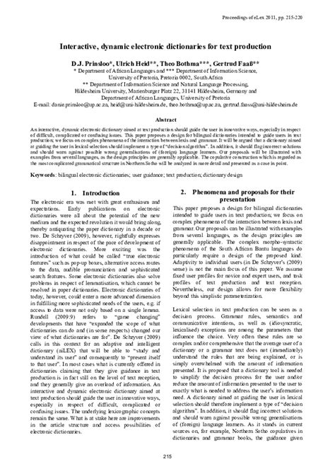 pdf interactive dynamic electronic dictionaries for text production