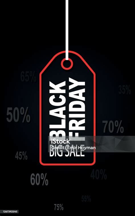 Big Discount Tag Black Friday Shopping Spree Concept Banner Vector