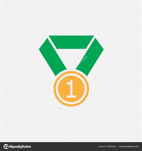 Medal Solid Icon Color Vector Illustration Pictogram Isolated White Stock Vector By ©avicons