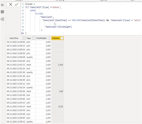 solved selective sum based on row type microsoft fabric community